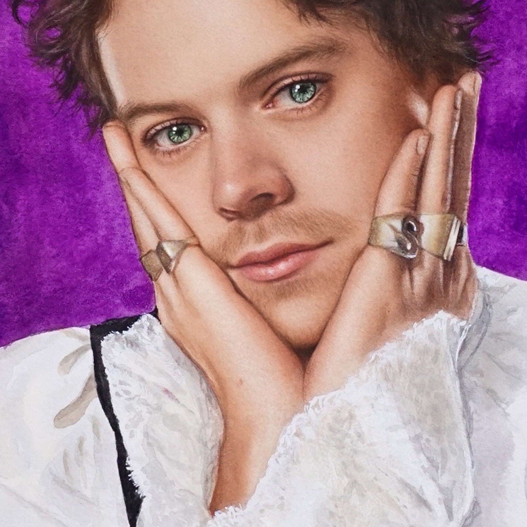 Harry Styles watercolor "Prince Styles" – Colouring_The_Rainbow